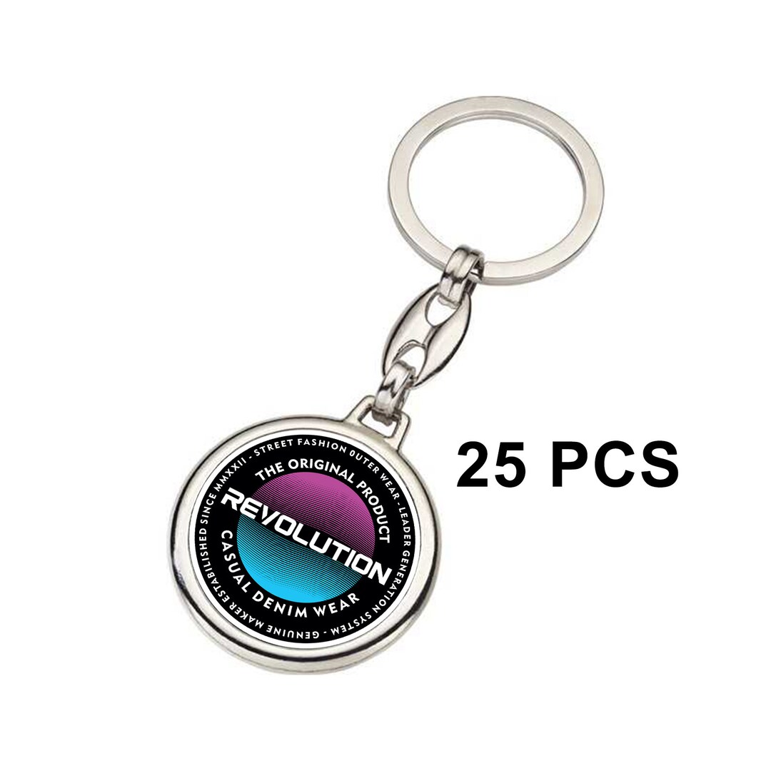 25pcs Custom Logo Keychains Personalized Bulk Key Chain for Company ...
