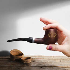 Custom Tobacco Pipe Gift Set for Him - Engraved Wooden Pipe Gift for ...