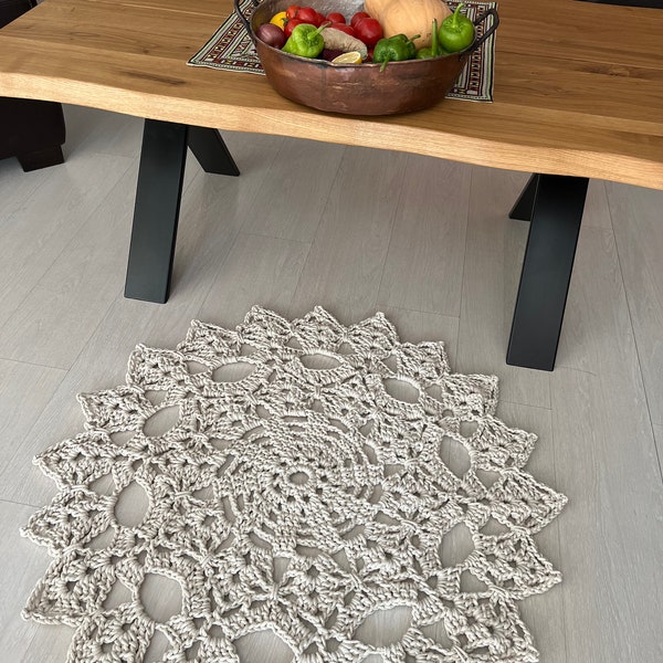 Cotton Crochet Rug - Etsy