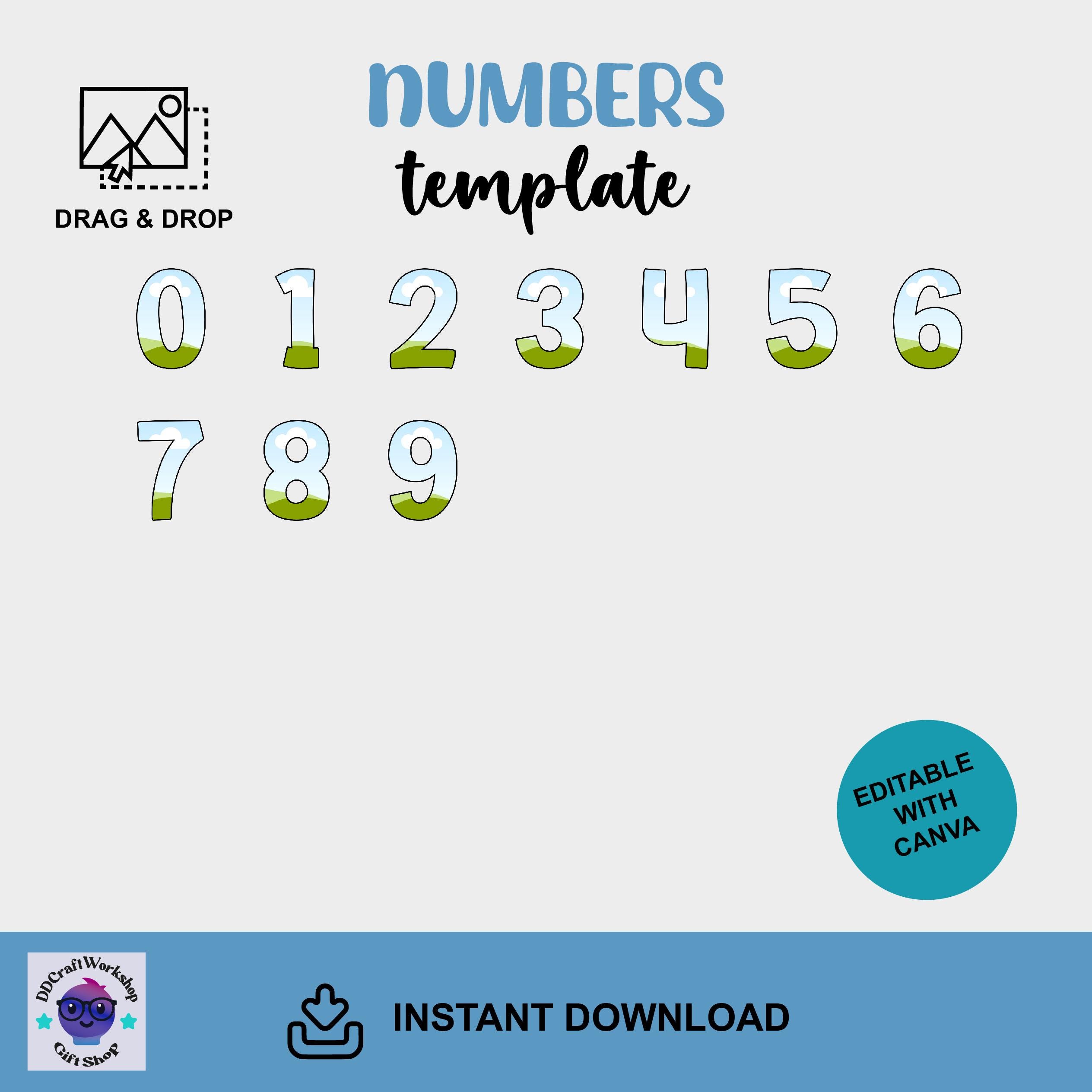 Editable Canva Frame Letters, Uppercase, Lowercase and Numbers, Drag ...