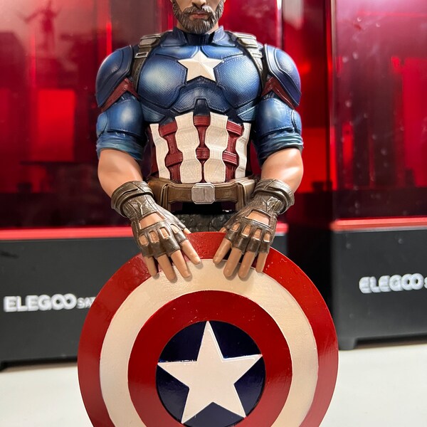 Captain America 3d Printed Bust - Etsy