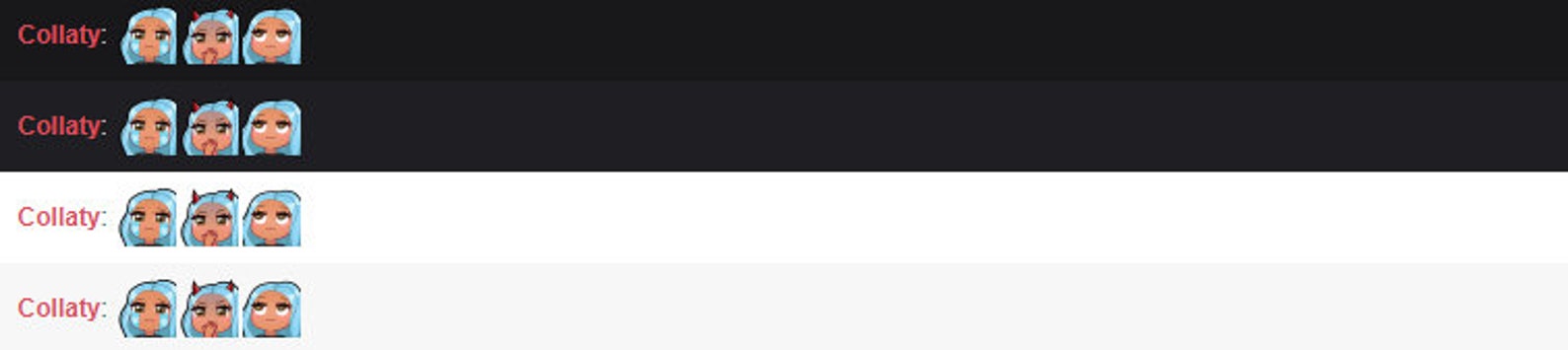 Blue Hair Tanned Skin Girl Emotes for Twitch Youtube - Etsy