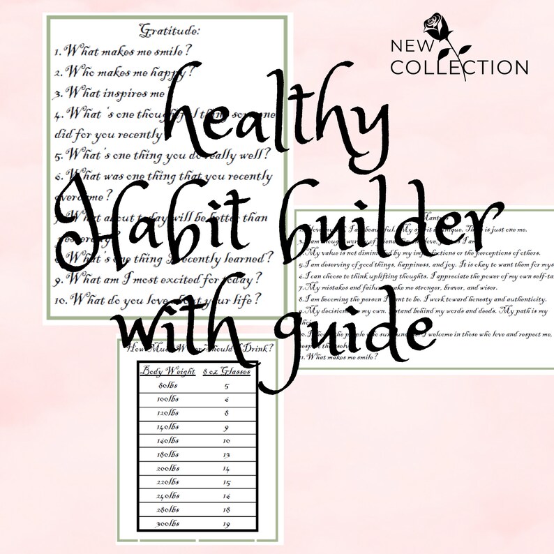 EDITABLE Printable to Do List| Healthy Habit Builder |self Care ...