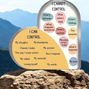 What I Can Control Desk Sign | CBT Therapy Tool Heart Acrylic Decor - Etsy