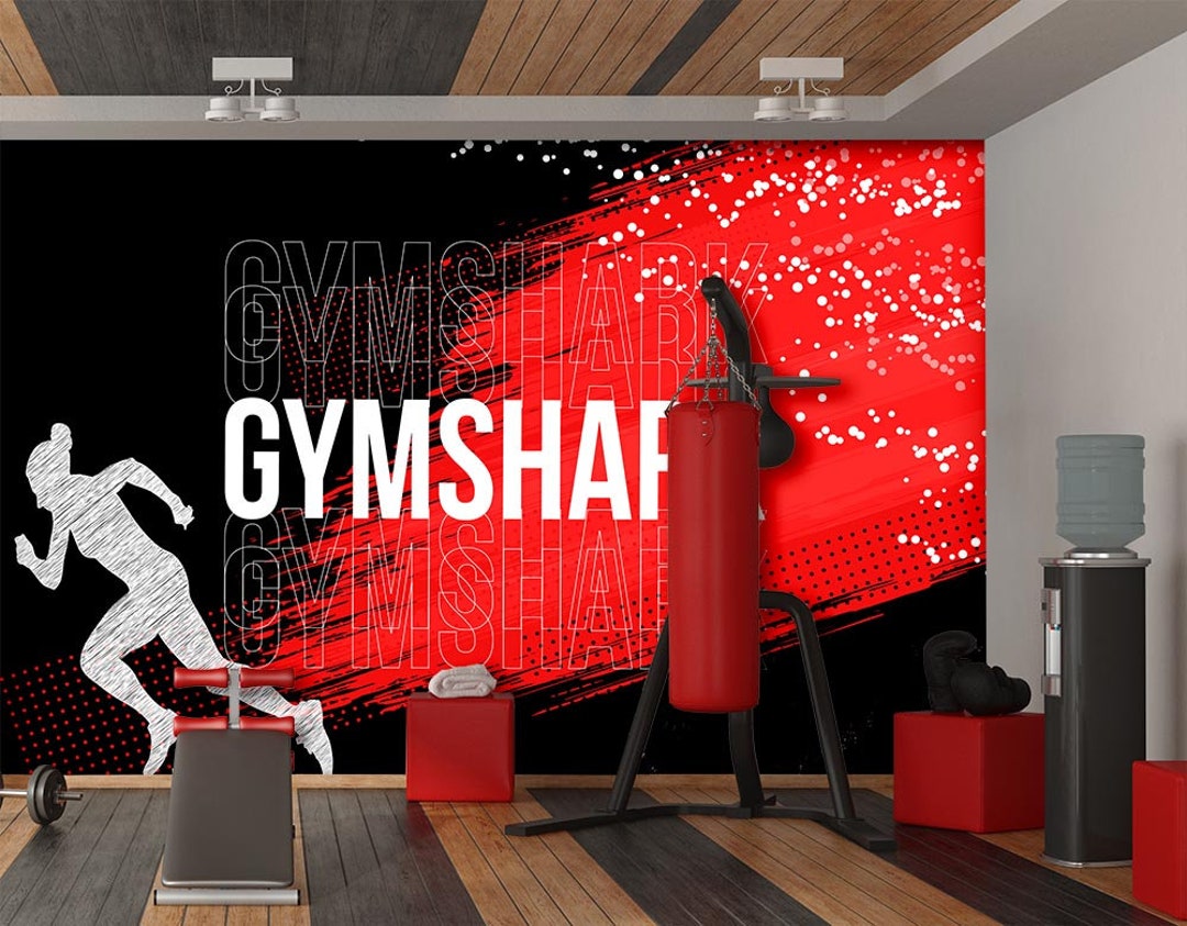 Fitness Gym Written Wallpaper, Fitness Center Backdrop Exercise ...