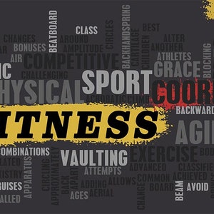 Fitness Gym Written Wallpaper, Self Adhesive Peel and Stick Wall ...