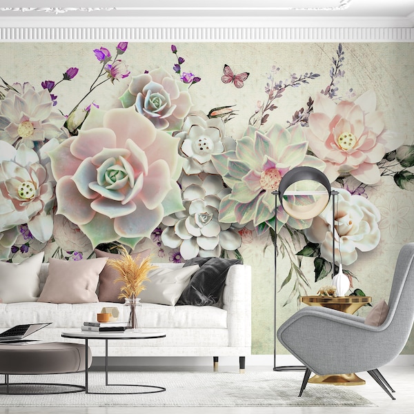 Big Print Wallpaper - Etsy