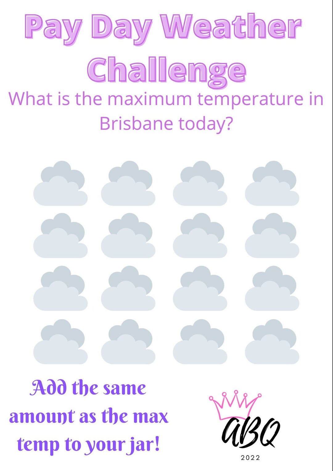 A4 Weather Based Savings Challenge - Etsy