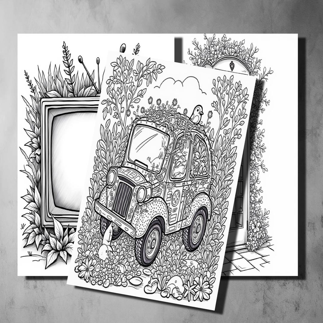 Coloring Pages Eco-friendly Coloring Set: 25 Relaxing Pages Inspired by ...
