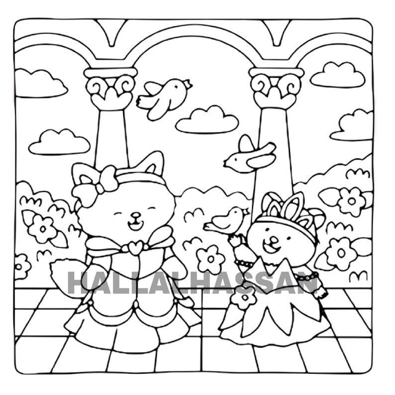 Fairytale Princess Adult Coloring Pages for Relaxation Stress Relief ...