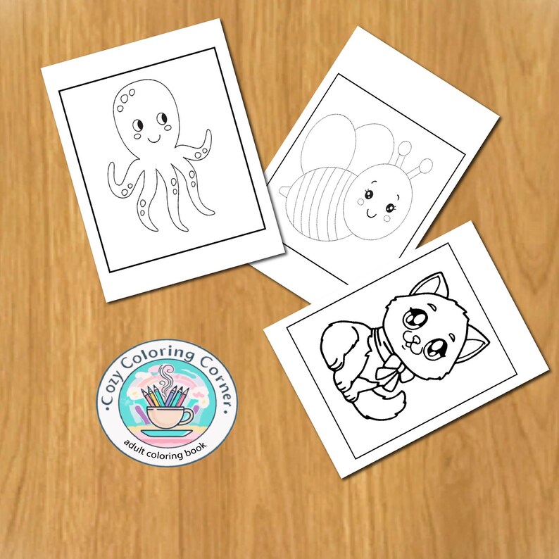 50 Fun Animal Coloring Pages for Kids: Printable Activity Pack (PDF ...