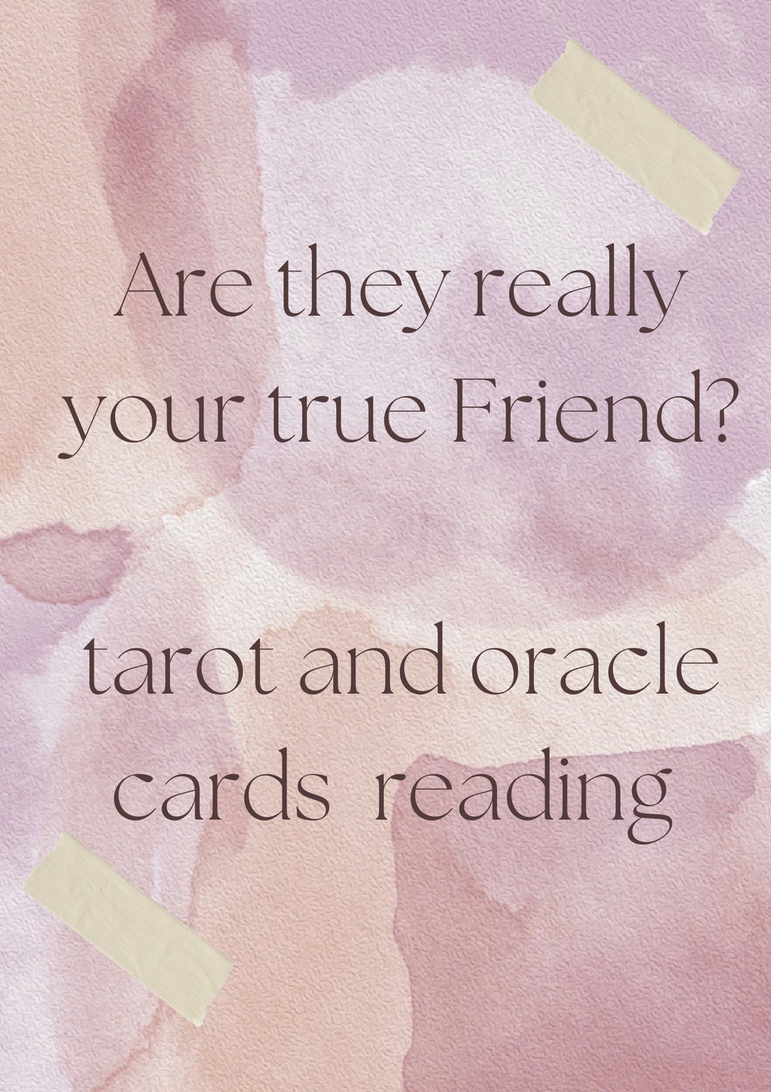 Are They Your True Friends FRIENDSHIP Tarot and Oracle Cards Reading - Etsy