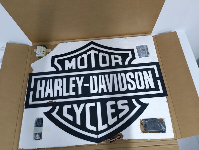 Harley Davidson Metal Led Wall Sign NOT Wood or MDF Lighted - Etsy