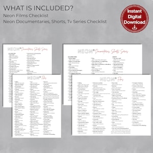 Neon Films Checklist, Movie Checklist, Neon Documentaries, Shorts ...