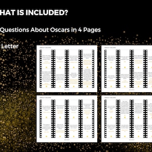2025 Oscars Game, Printable Oscars Theme Party, Movie Avards Trivia ...