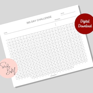 365 Day Habit Tracker Printable: Goal Tracker, Routine Chart (digital ...