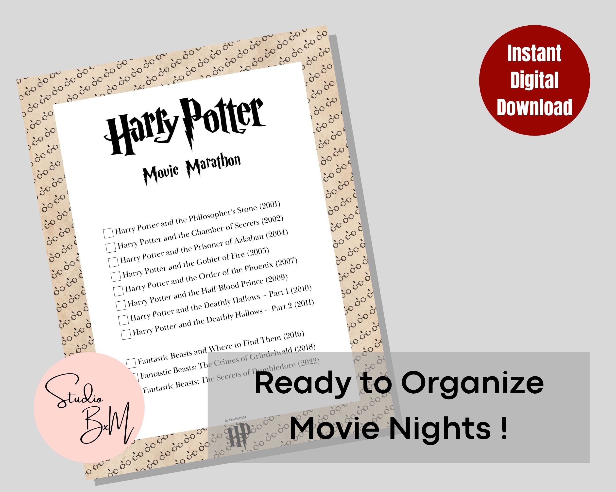 Harry Potter Trivia Printable Wizard Party Games HP Quiz Minimalist ...