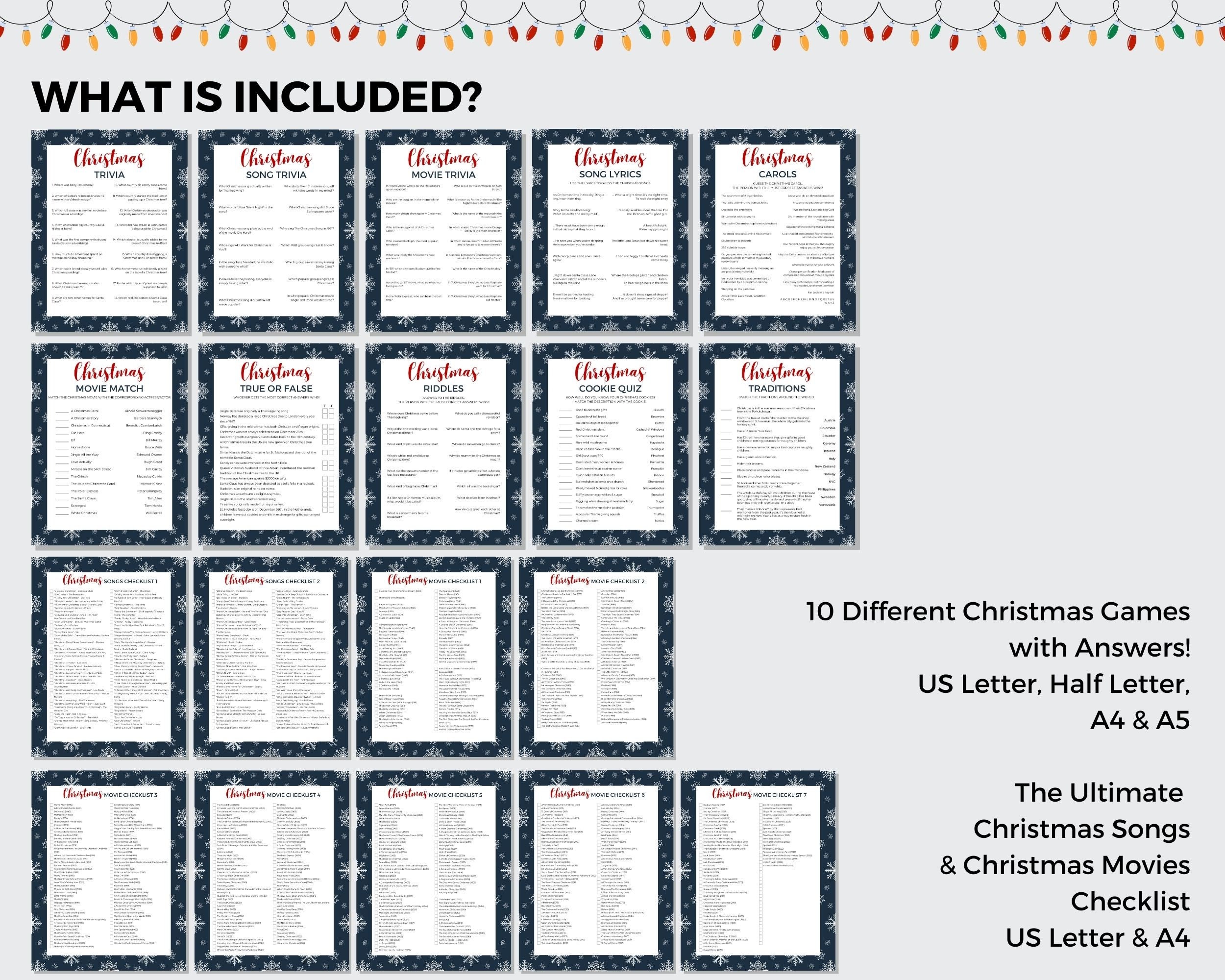 Christmas Trivia Game, 10 Printable Christmas Trivia, Christmas ...
