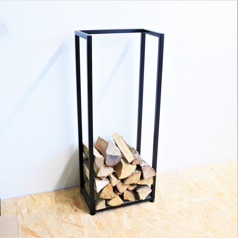 Metal Firewood Log Holder, Indoor Firewood Log Rack, Firewood Storage ...