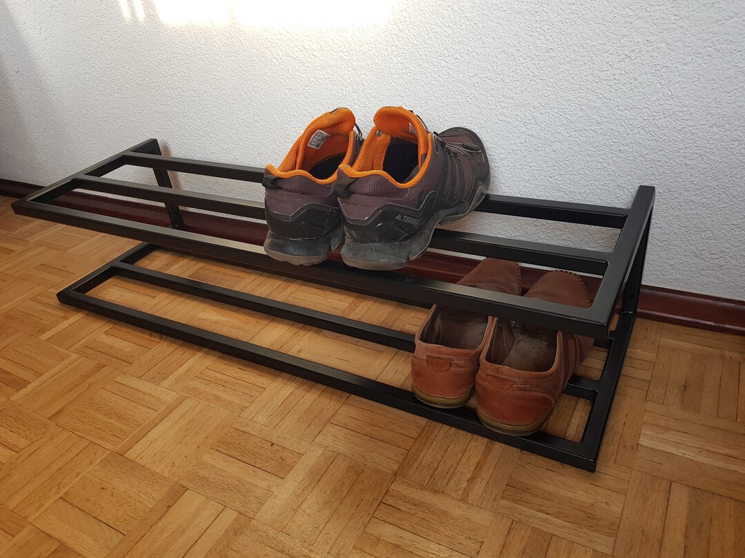 Modern Shoe Rack Entryway, Industrial Metal Shoe Rack, Entryway Shoe ...