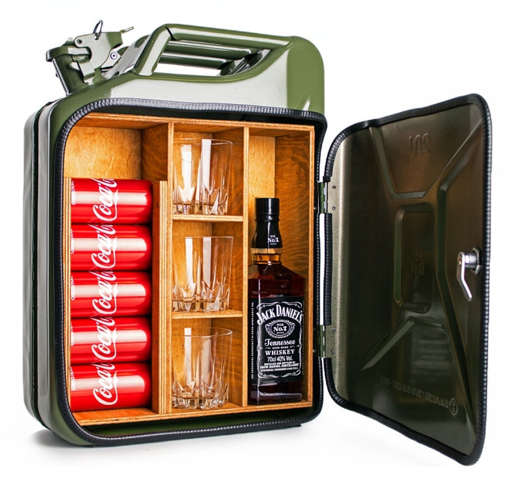 Personalized Can Mini Bar, Canister Filled Wine Cabinet Mini Bar ...