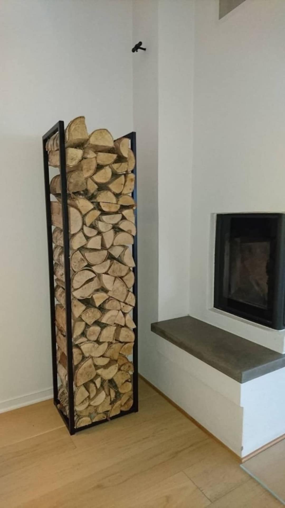 Indoor Fireplace Wood Holder, Wood Storage Holder for Fireplace, Indoor ...
