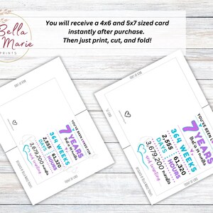 7th Birthday Card, Printable 7th Milestone Birthday Card, You Have Been ...