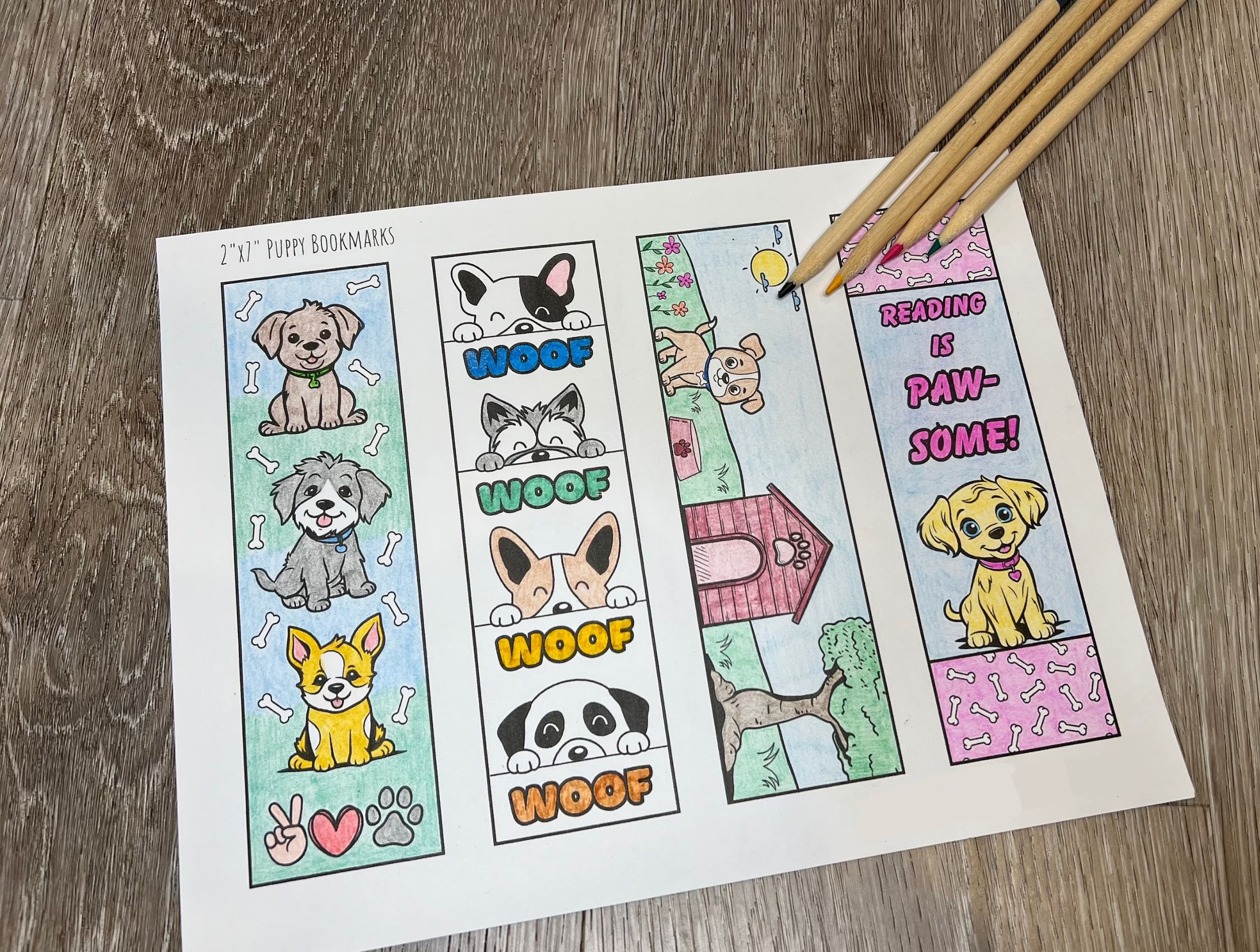 Printable Color Your Own Dog Bookmarks. Kids Bookmarks. Bookmarks to ...