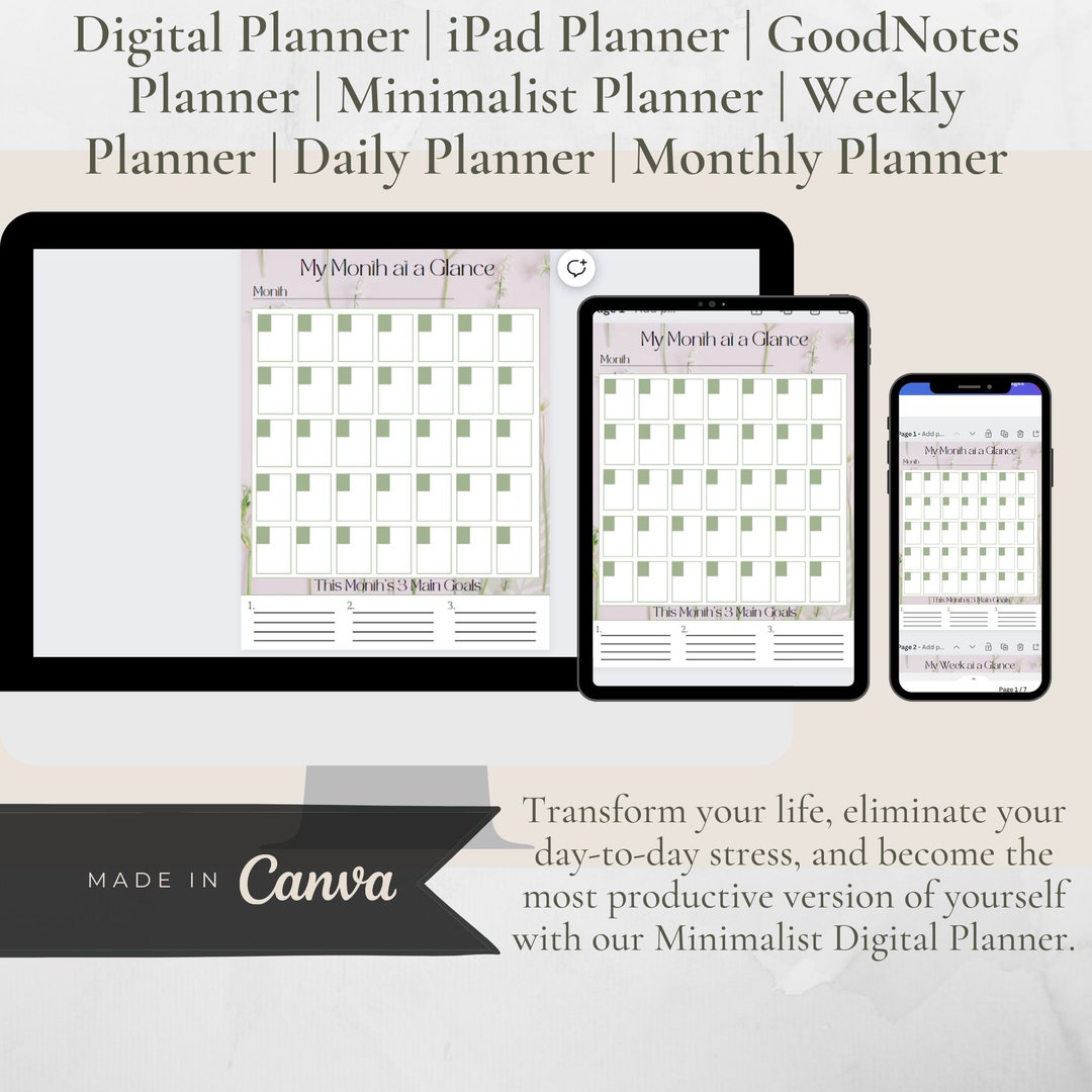 DIGITAL Self-reflection & Good Notes Daily Weekly Monthly iPad Task ...