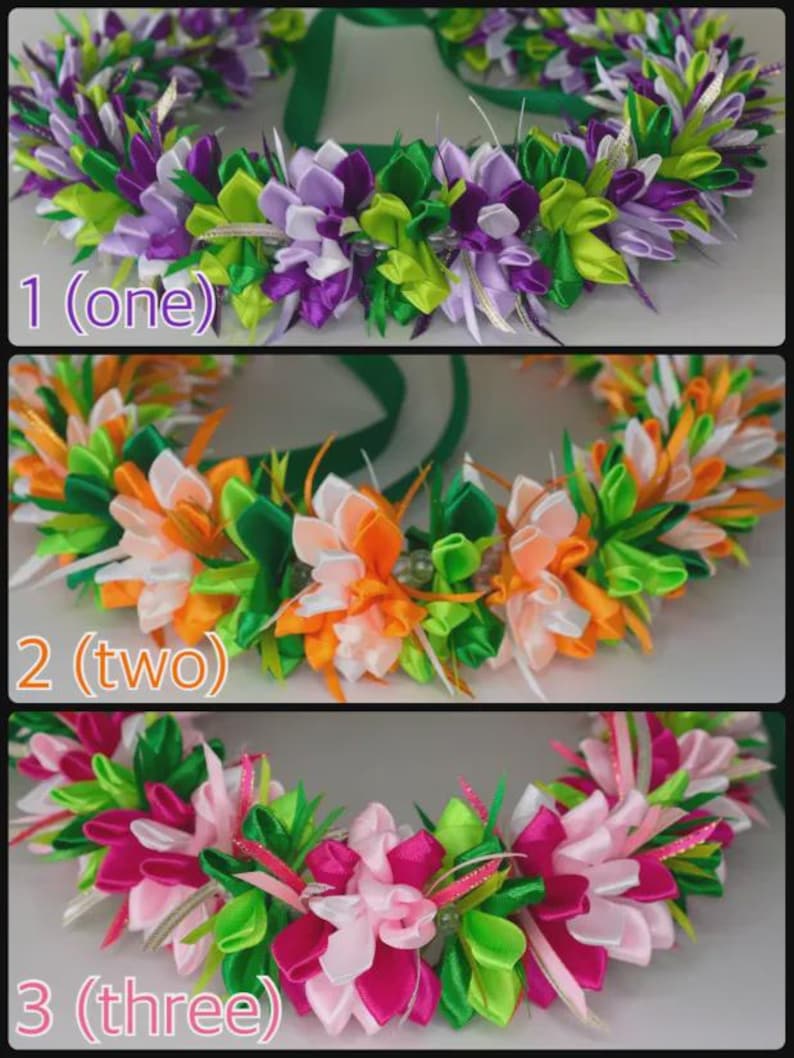 Cute Handmade Ribbon Leis - Etsy