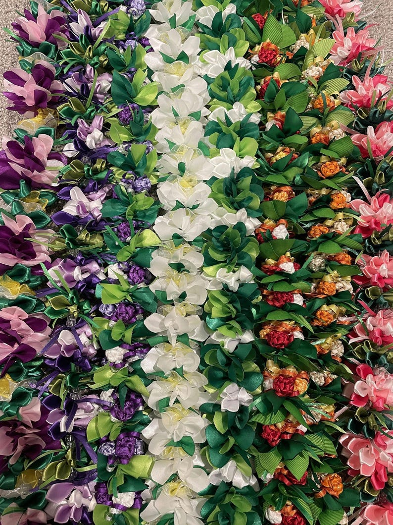 Cute Handmade Ribbon Leis - Etsy