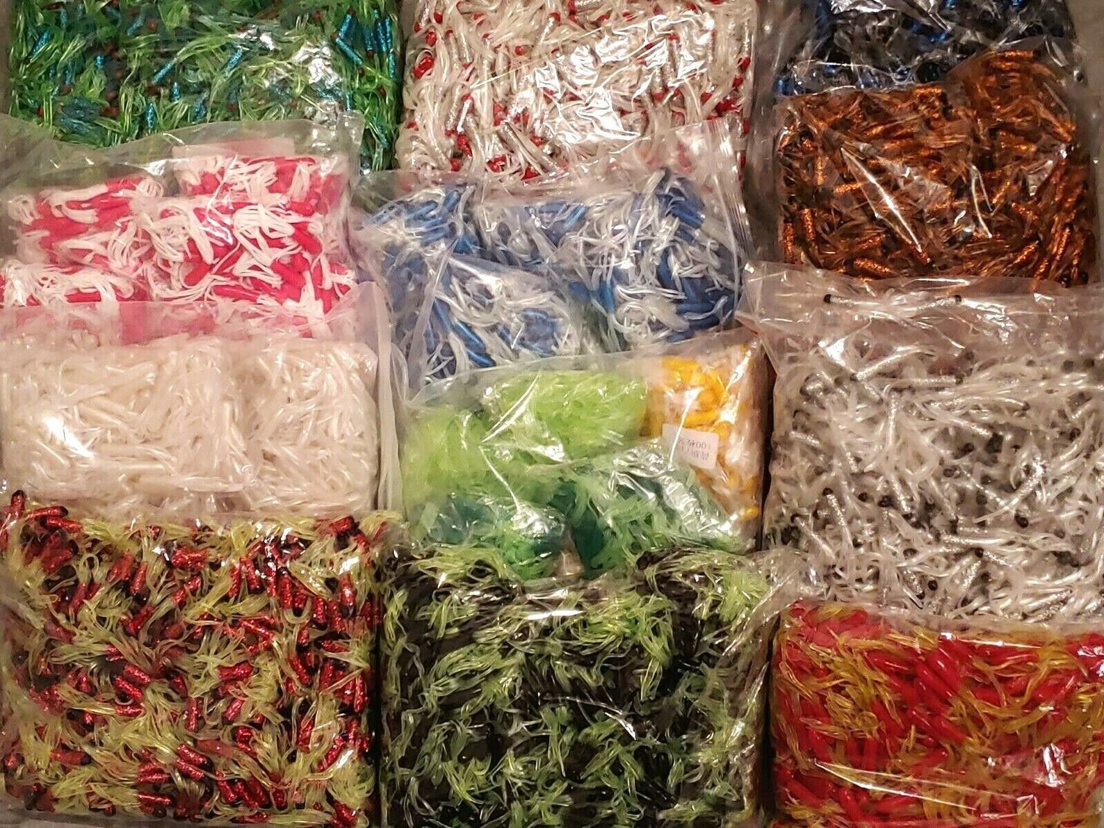 100 Pack Crappie Jigs 2 Tube Jig Skirts Mixed Multicolor - Etsy