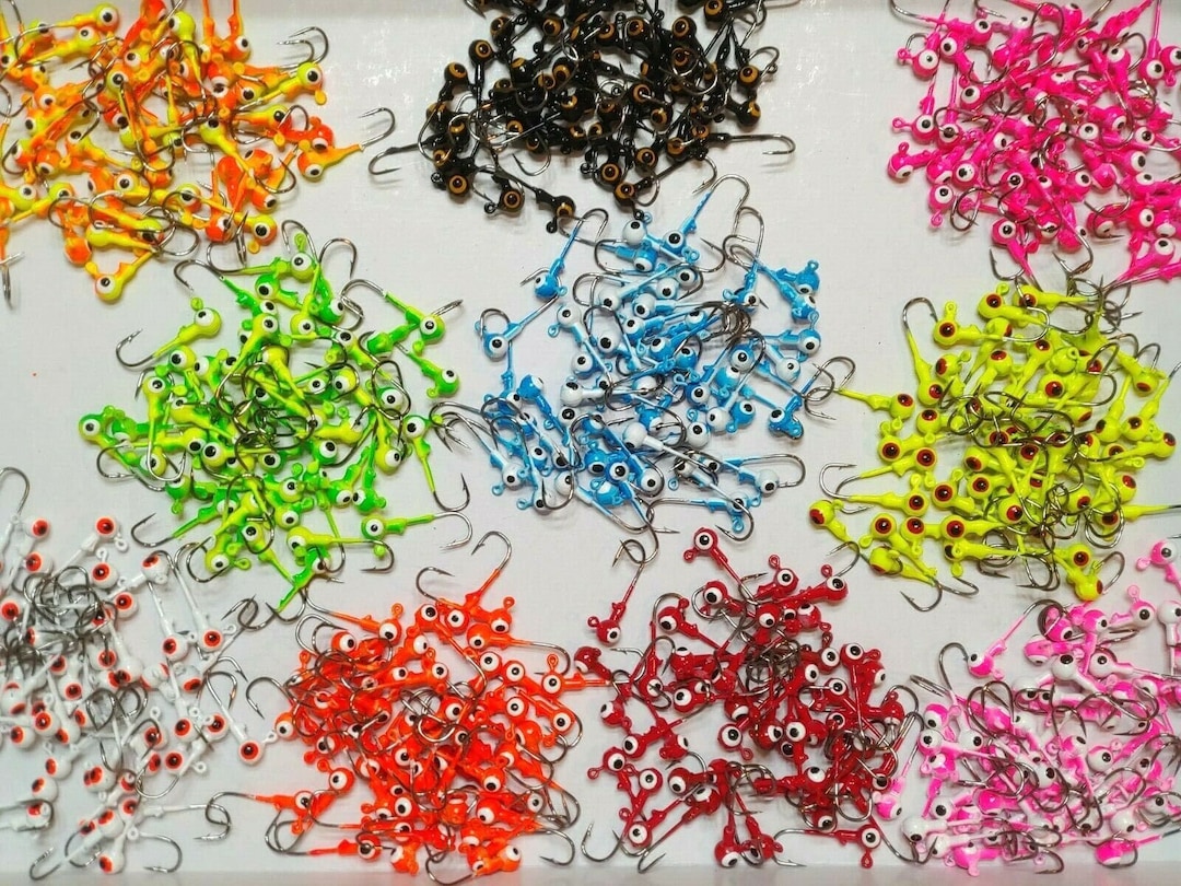 50 Painted Jig Heads Multicolor Crappie Jig Head Top Quality - Etsy