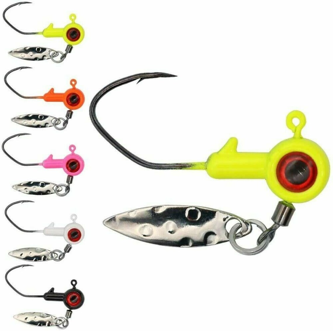 25 Pack Underspin Jig Heads Crappie Jig Head Assorted Colors 1/8 Oz - Etsy