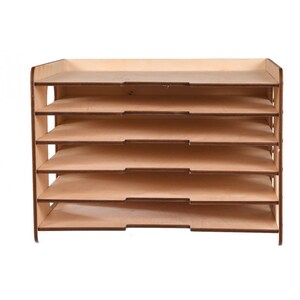 Wooden Document Organizer Plywood File Container Office Supplies ...
