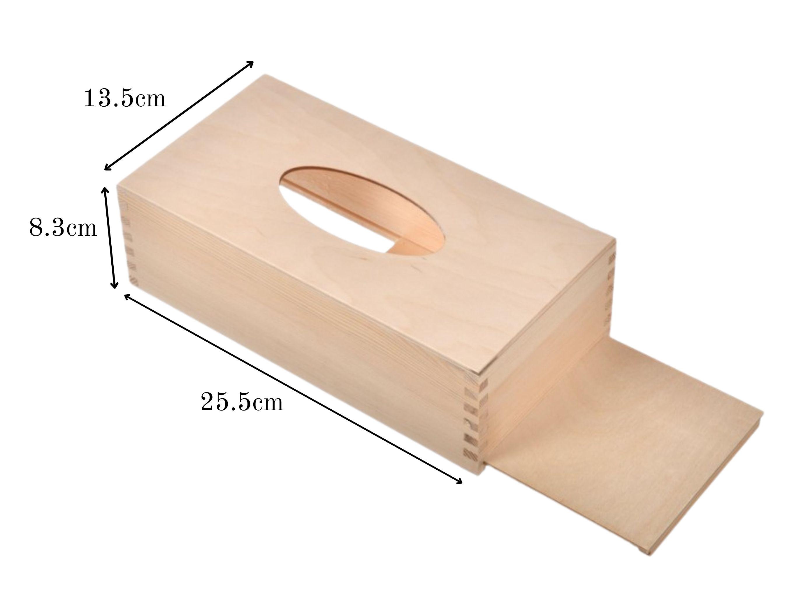 Wooden Tissue Cover Box Unfinished Box for Tissues for Decoupage ...