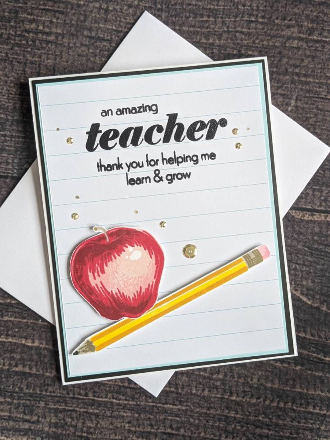Teacher Appreciation Card, Amazing Teacher, Thank You for Helping Me ...