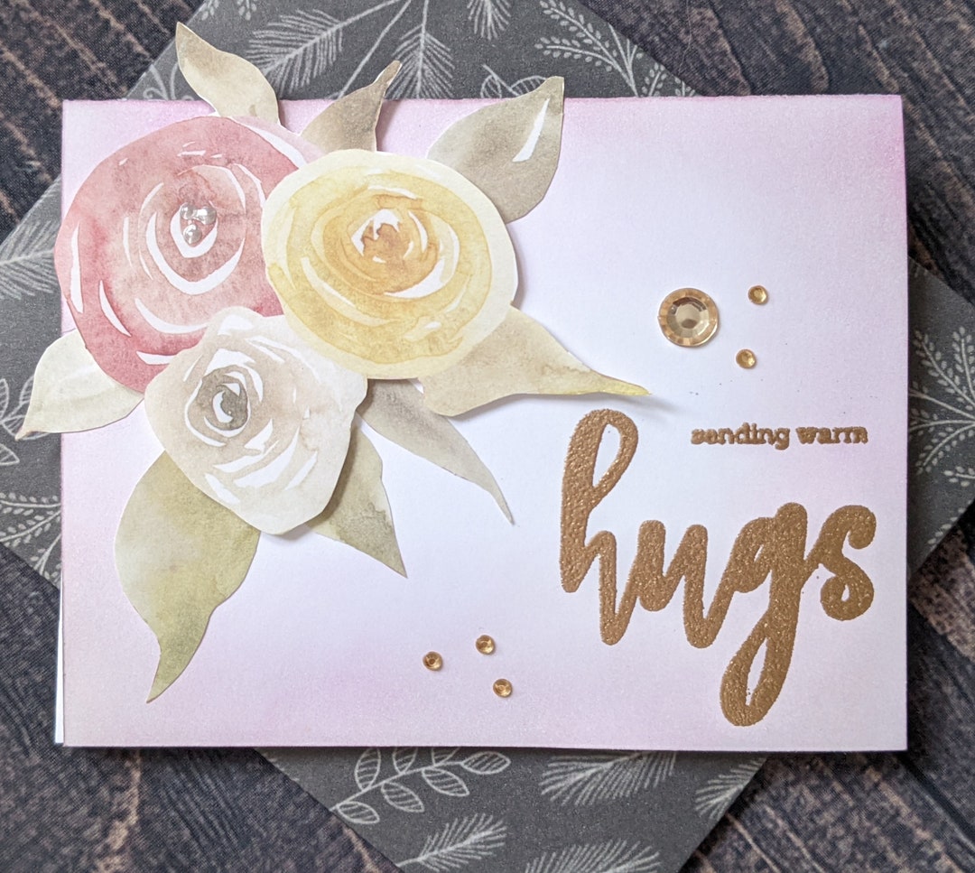 Floral Blank Card- Friendship, Missing You, Sympathy, Get Well ...