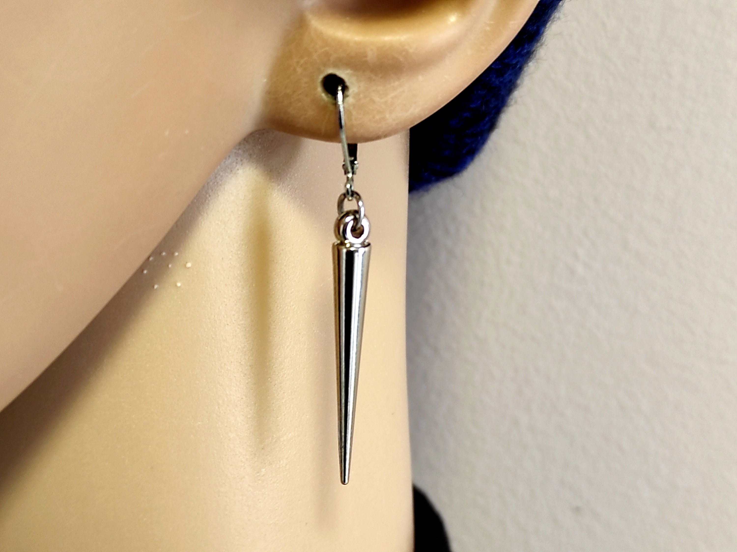 Ein Spike Ohrring, stilvoller Spike baumeln, Acryl Spike Männer, Unisex ...