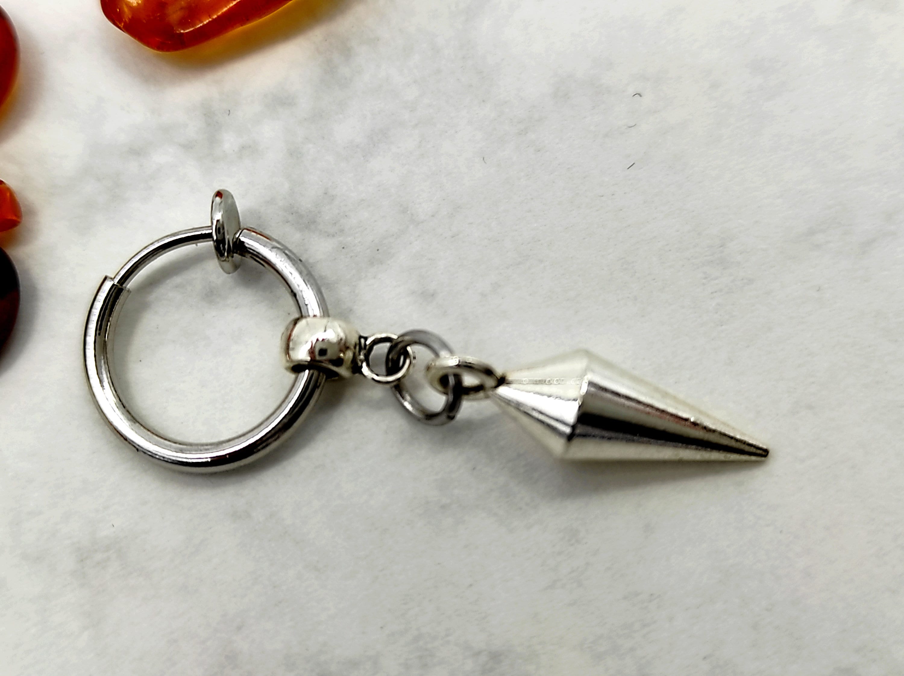 Silver Cone Clip-on Silver Spike Clip-on Short Cone Clip-on - Etsy Sweden
