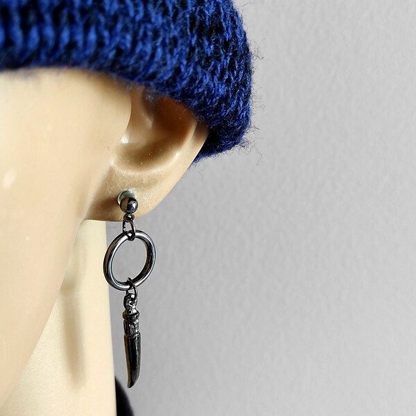 Black Tusk Earrings - Etsy