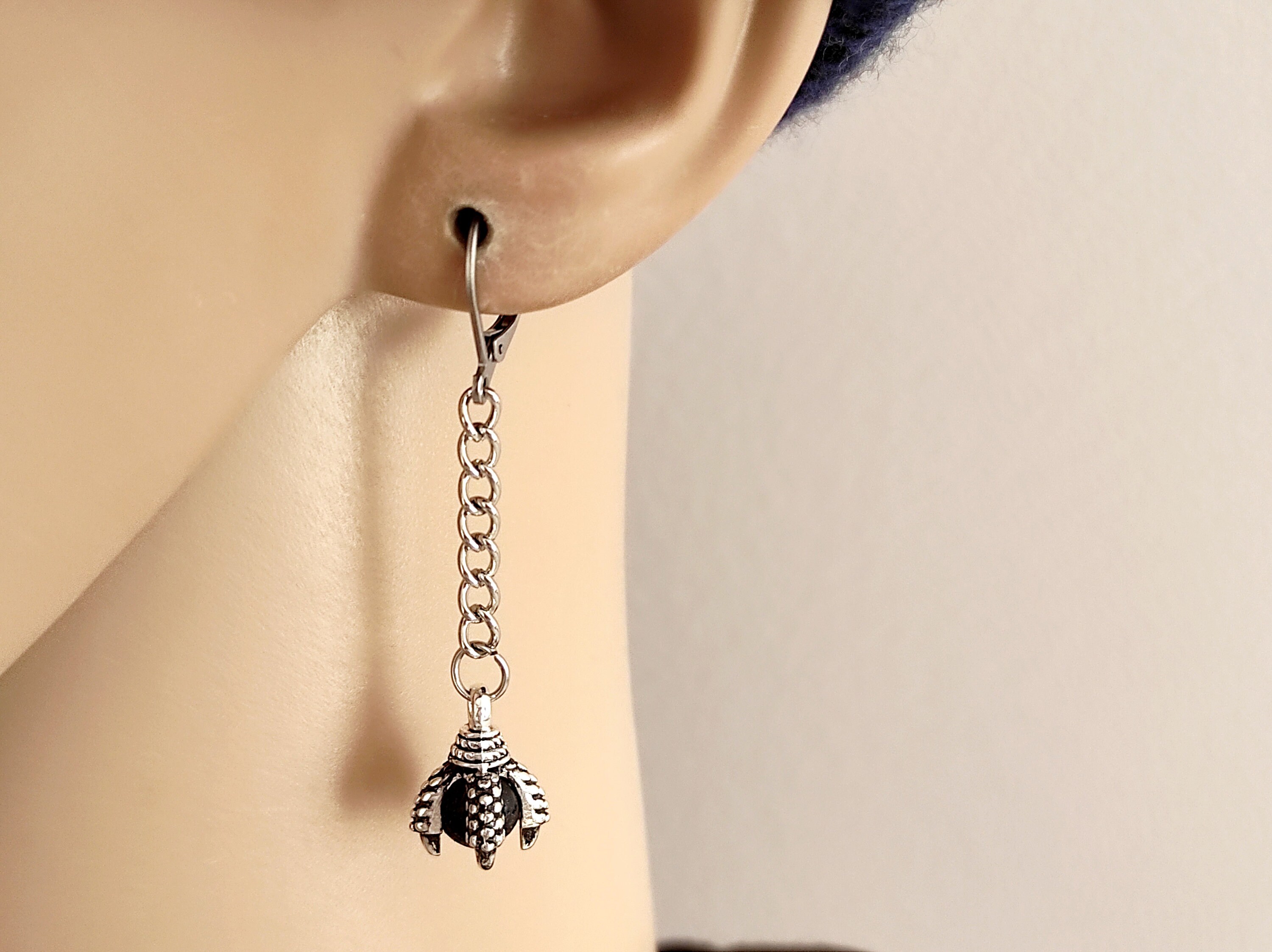 Raven Claw Dangle Earring, Antique Silver Bird Feet, Goth Witch ...