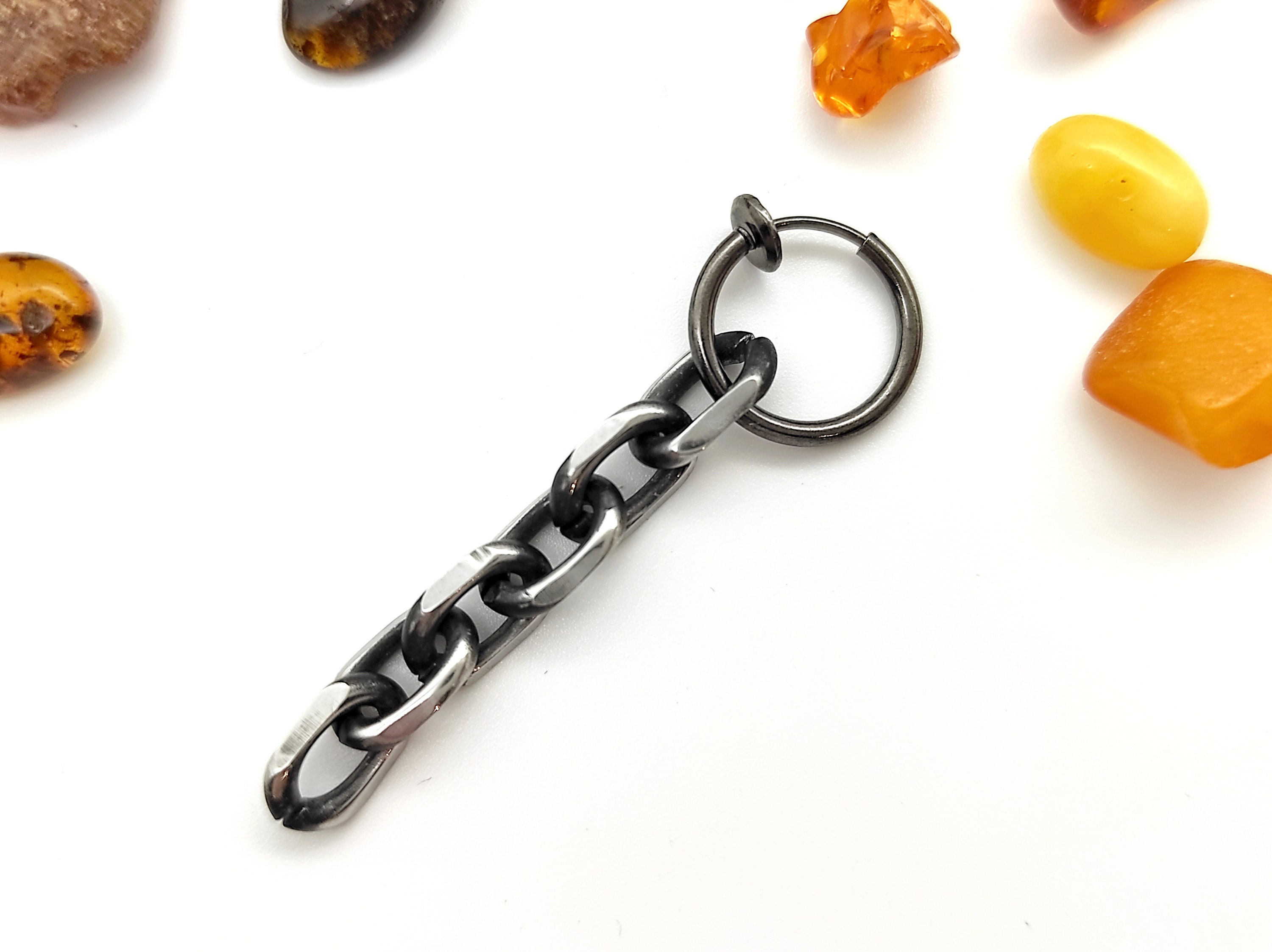 Stainless Steel Clip-on Stainless Steel Earring Chain - Etsy