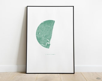 Pondicherry Map Art - Etsy