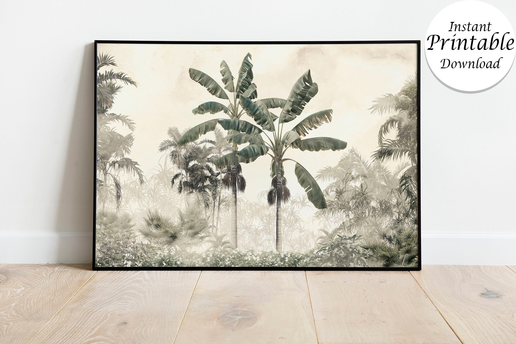 Tropical Wallpaper, Banana Leaf, Leaves Wallpaper Design , for Digital ...