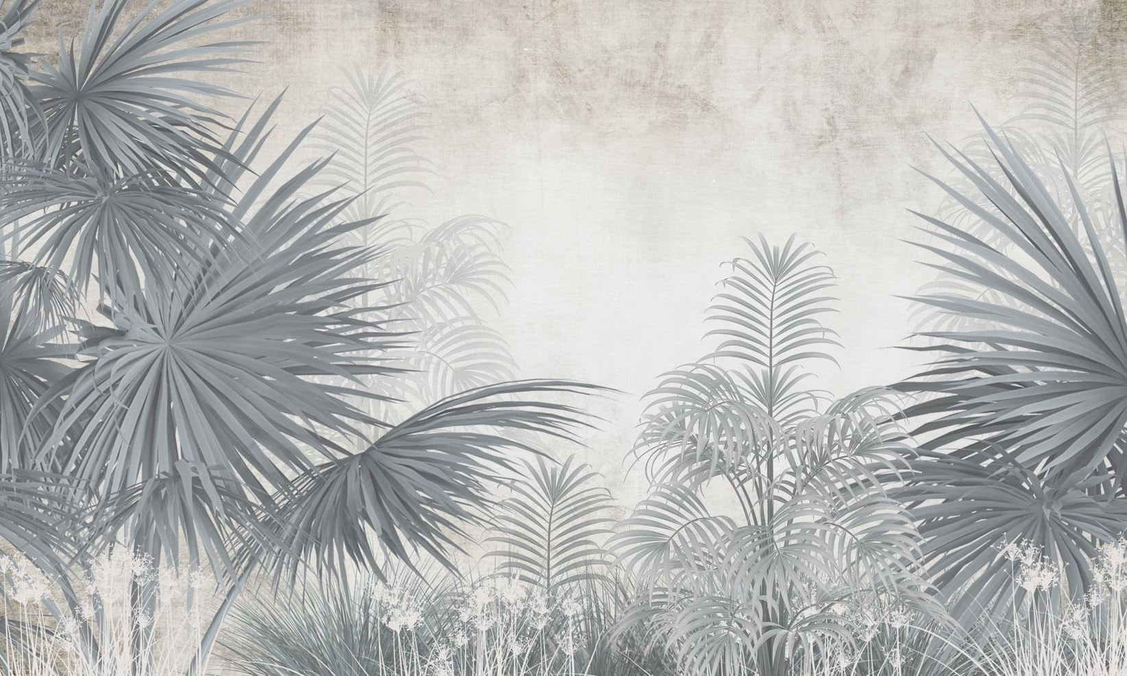 Gray Tropical Forest Wallpaper Design for Digital Print. - Etsy