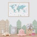 Educational World Map for Children's Rooms Design , for Digital Print ...