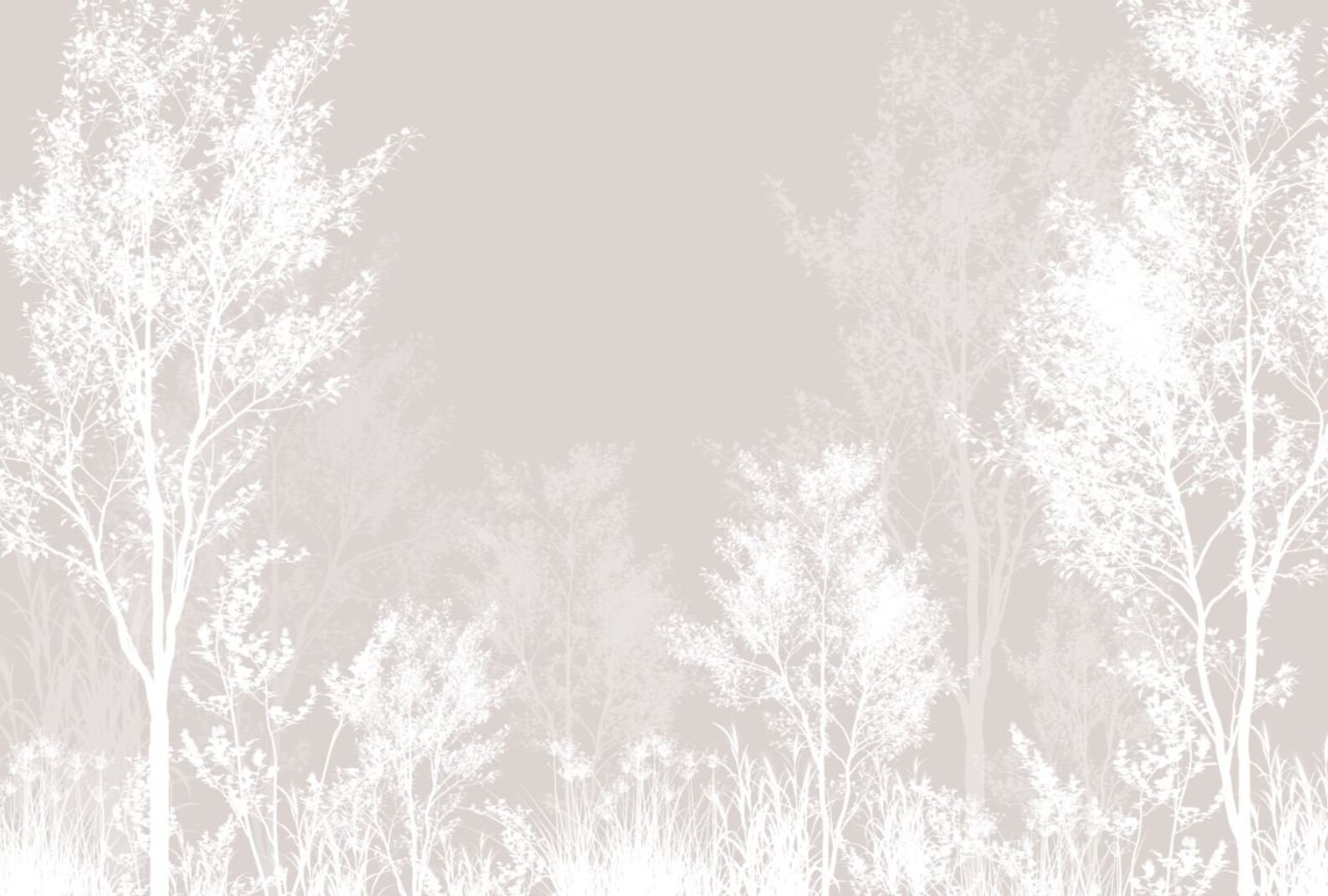 White Trees, Tropical Mural, Wallpaper Design, for Digital Print ...