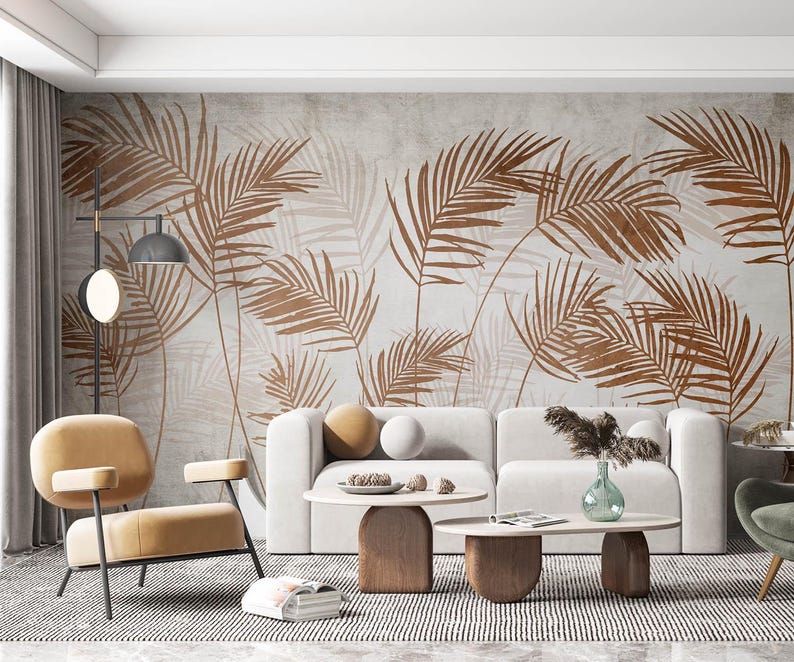 Brown Leaves , Leaf Wallpaper, Tropical Leaf Design , for Digital Print ...