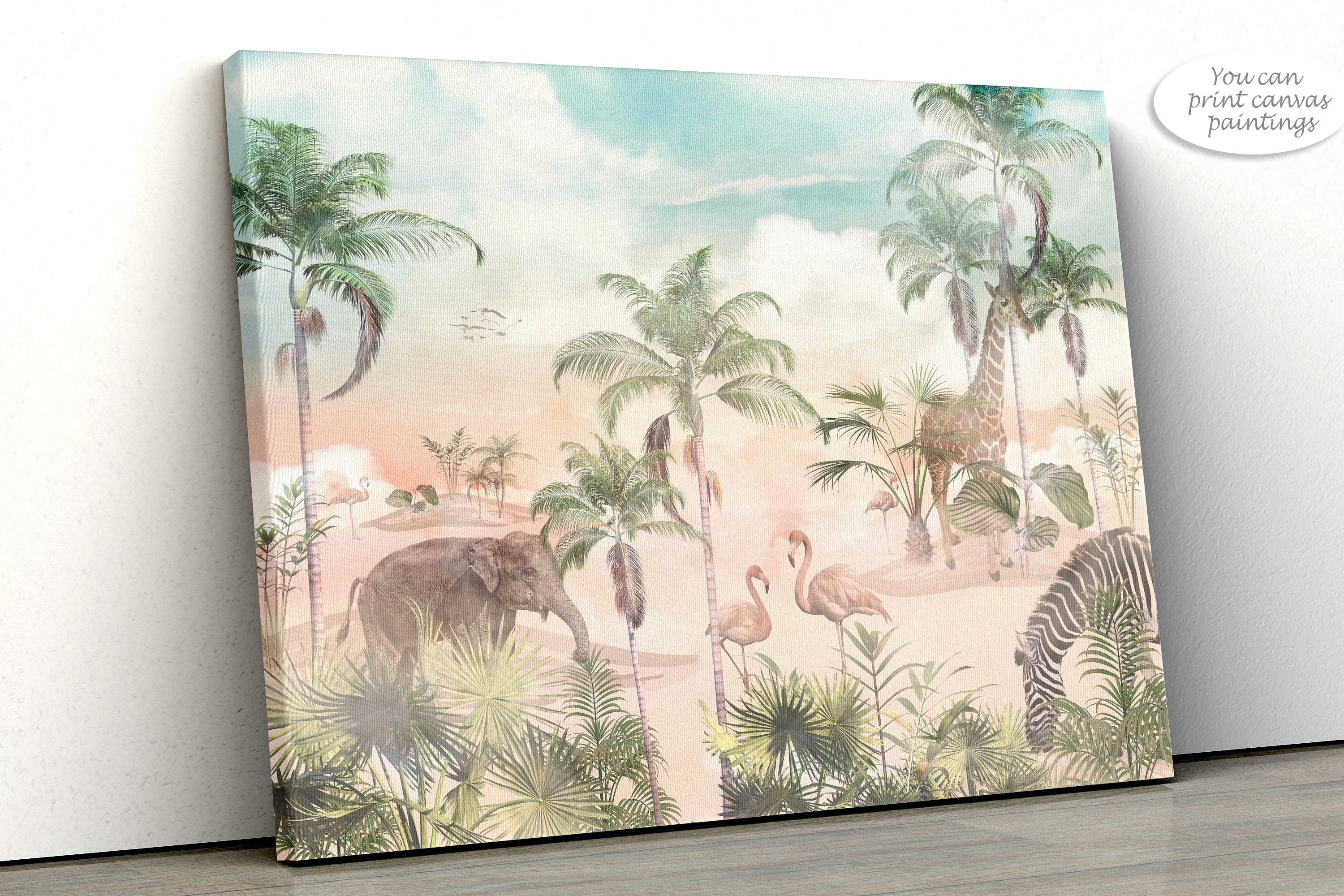 Cute Safari Animals for Children's Rooms Design , for Digital Print ...